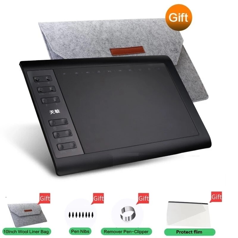 10moons G10 Digital Tablet 10x6 Inch 8192 Levels E... – Vicedeal
