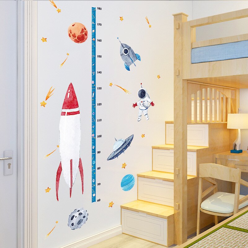 Rocket Height Measure Wall Sticker For Kids Rooms ... – Grandado