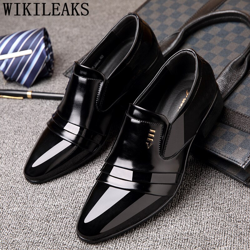 Office Shoes Men Luxury Italian Dress Loafers Mens... – Grandado