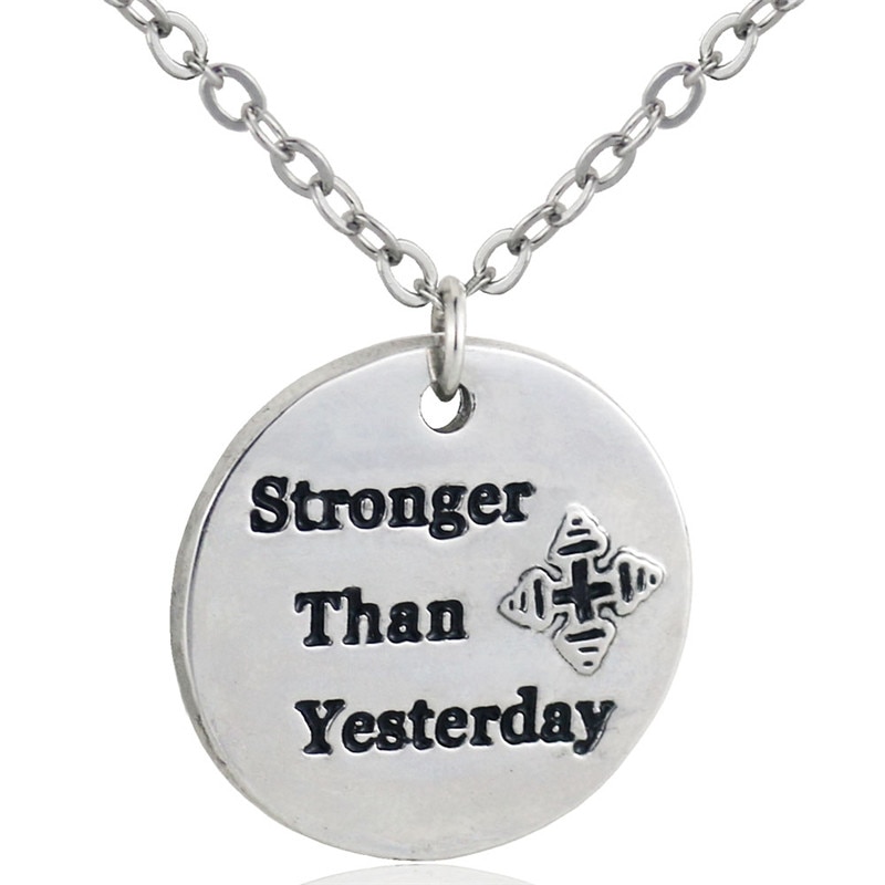 CrossFit Message Pendant Necklace Workout Gym Stro... – Grandado