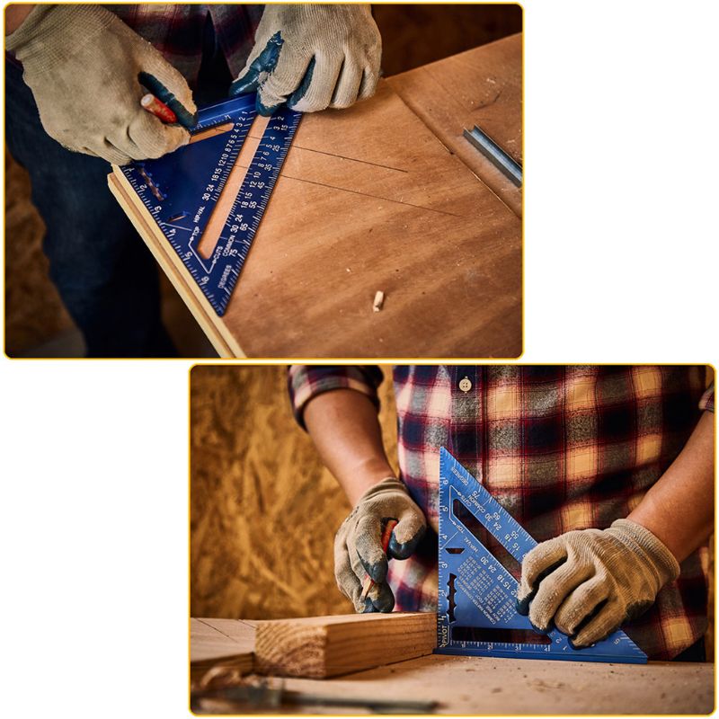 Angle Ruler 7 inch Aluminum Alloy Measuring Ruler ... – Grandado