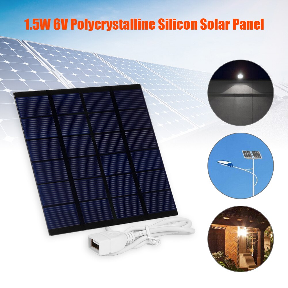 1.5W 6V USB Solar Panel Polysilicon Portable Outdo... – Vicedeal