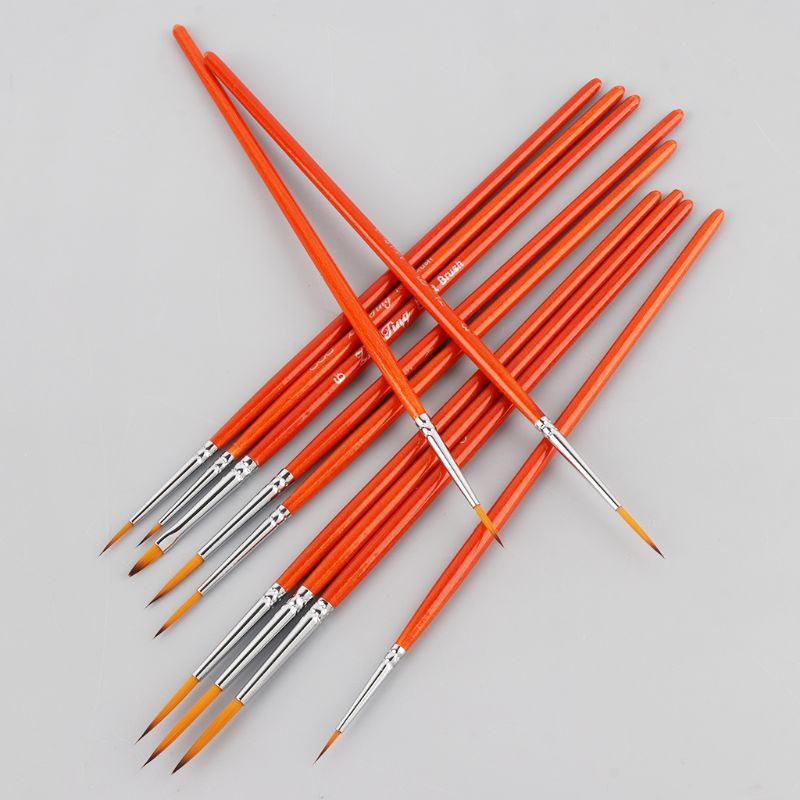 11pcs/set Detail Paint Brush Fine Pointed Tip Mini... – Grandado