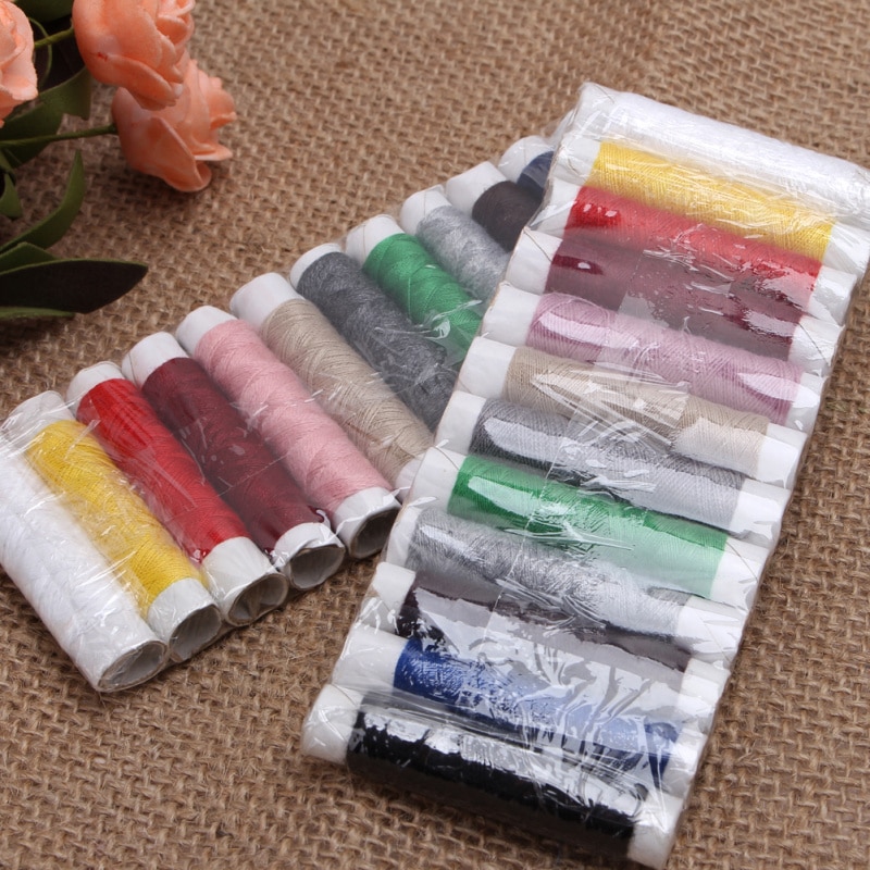 12 Colors Polyester Crafts Spool Sewing Weaving Th... – Grandado