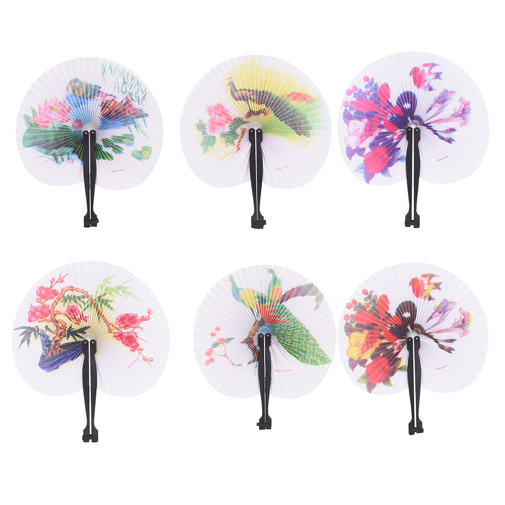 1pc Oriental Floral Fancy Fans Chinese Paper Foldi... – Grandado