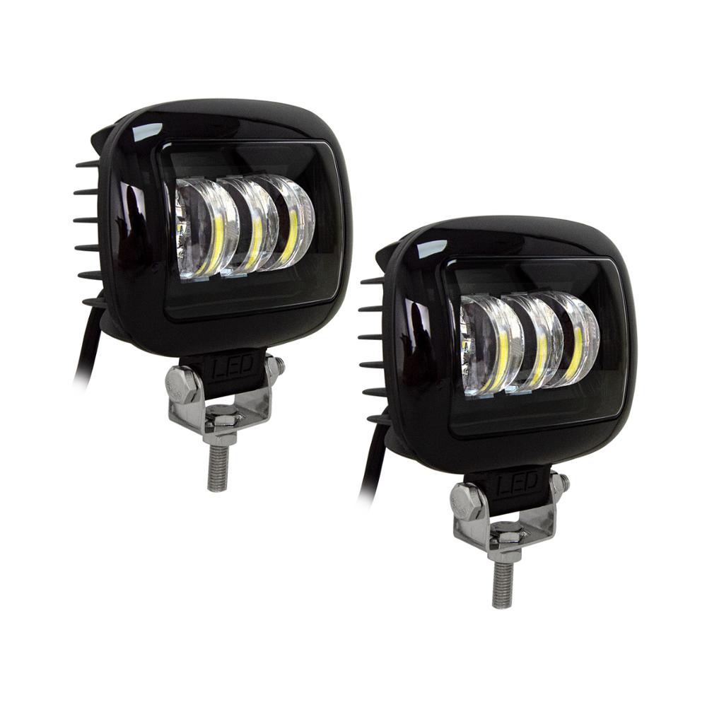 1 Pair 5in 27W LED Headlights Red Work Lights For ... – Vicedeal