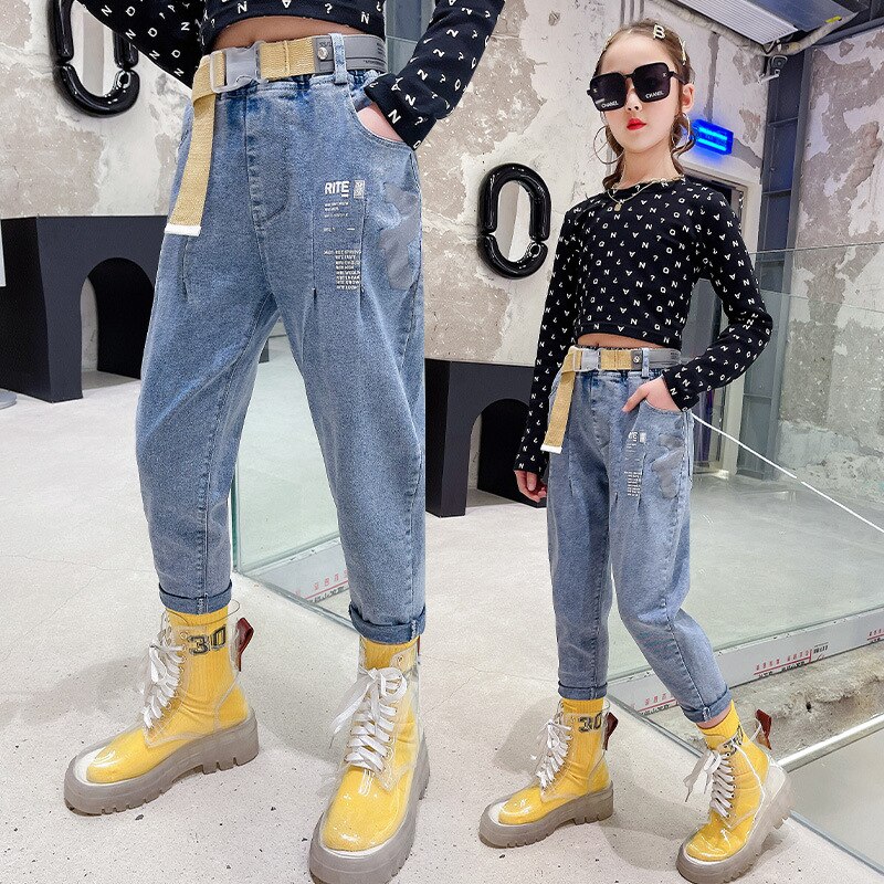 Girls Jeans Kids Clothes Skinny Jeans Classic Pant... – Grandado