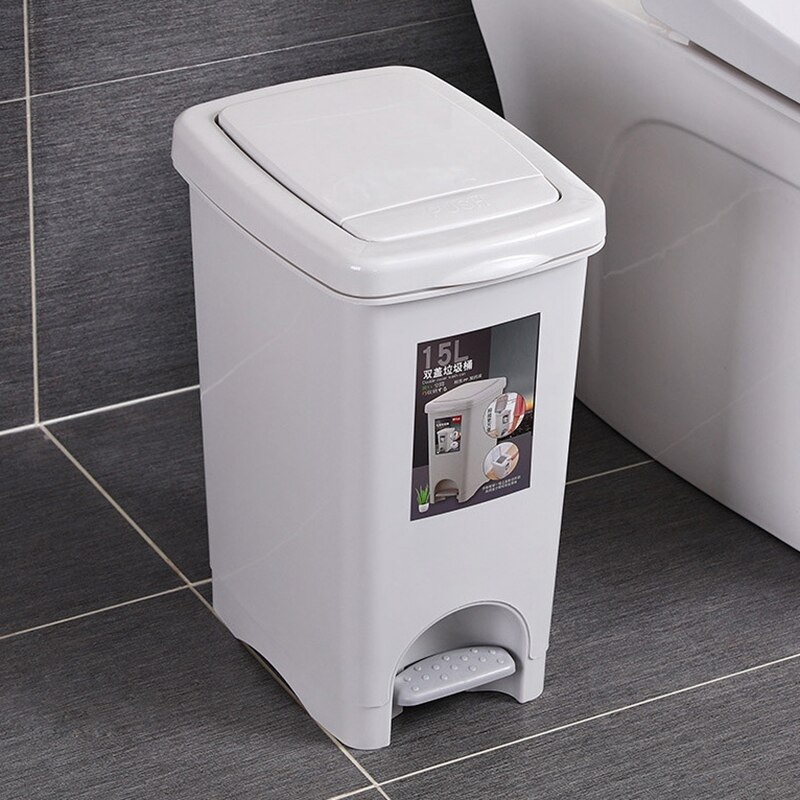 Plastic Pressing Type Trash Can Bucket Large Size ... – Grandado