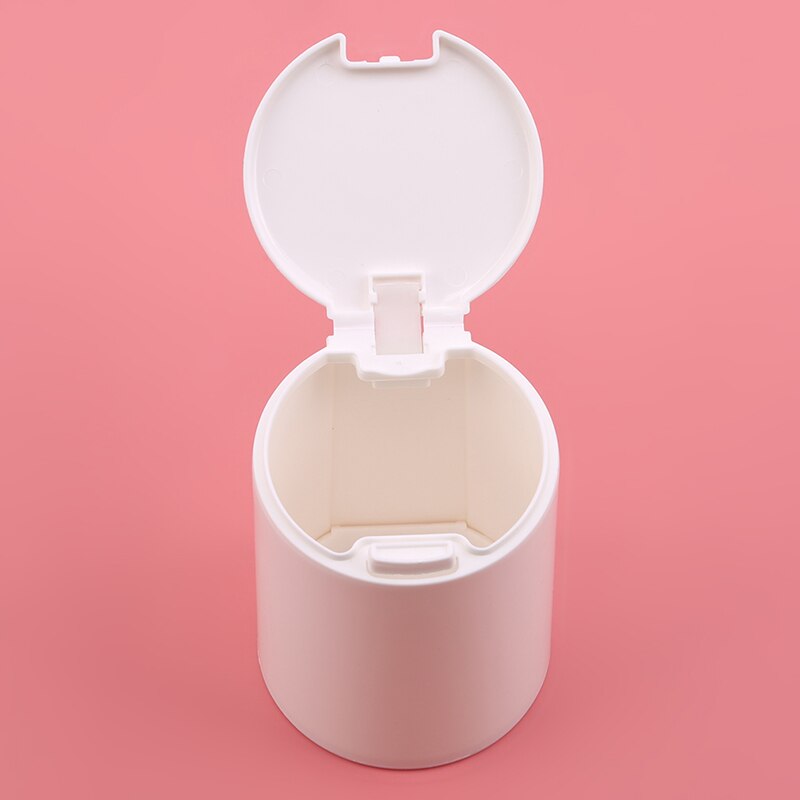 Plastic Round Makeup Organizer With Lid Cotton Pad... – Grandado