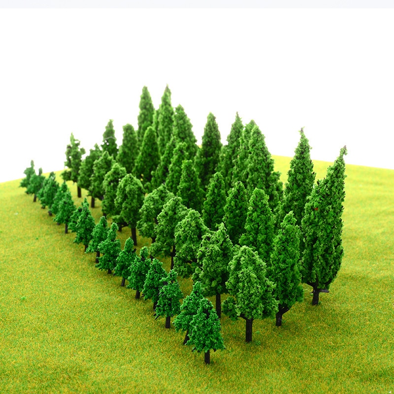 10Pcs/Pack Dark Green Model Trees Scale Train Park... – Vicedeal