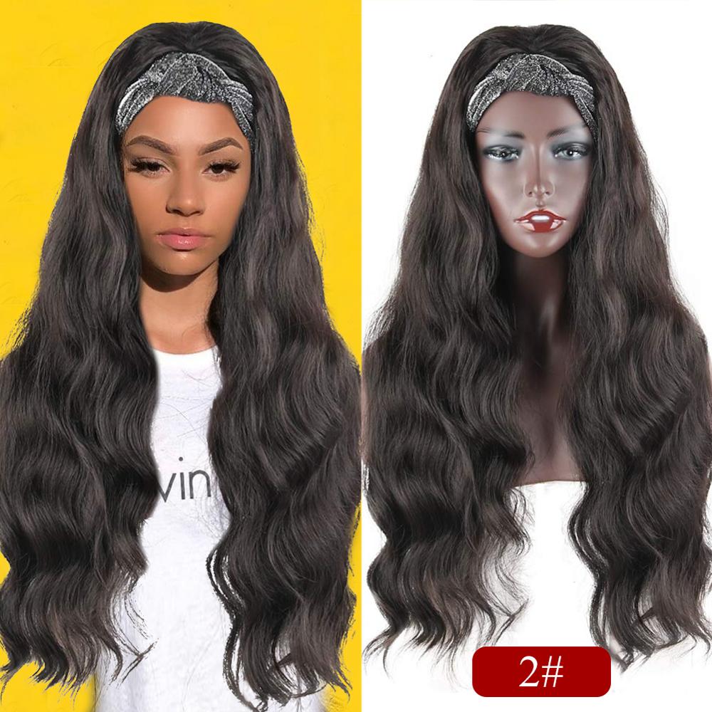 Headband Wig Long Wavy Drawstring Ponytail Synthet... – Grandado