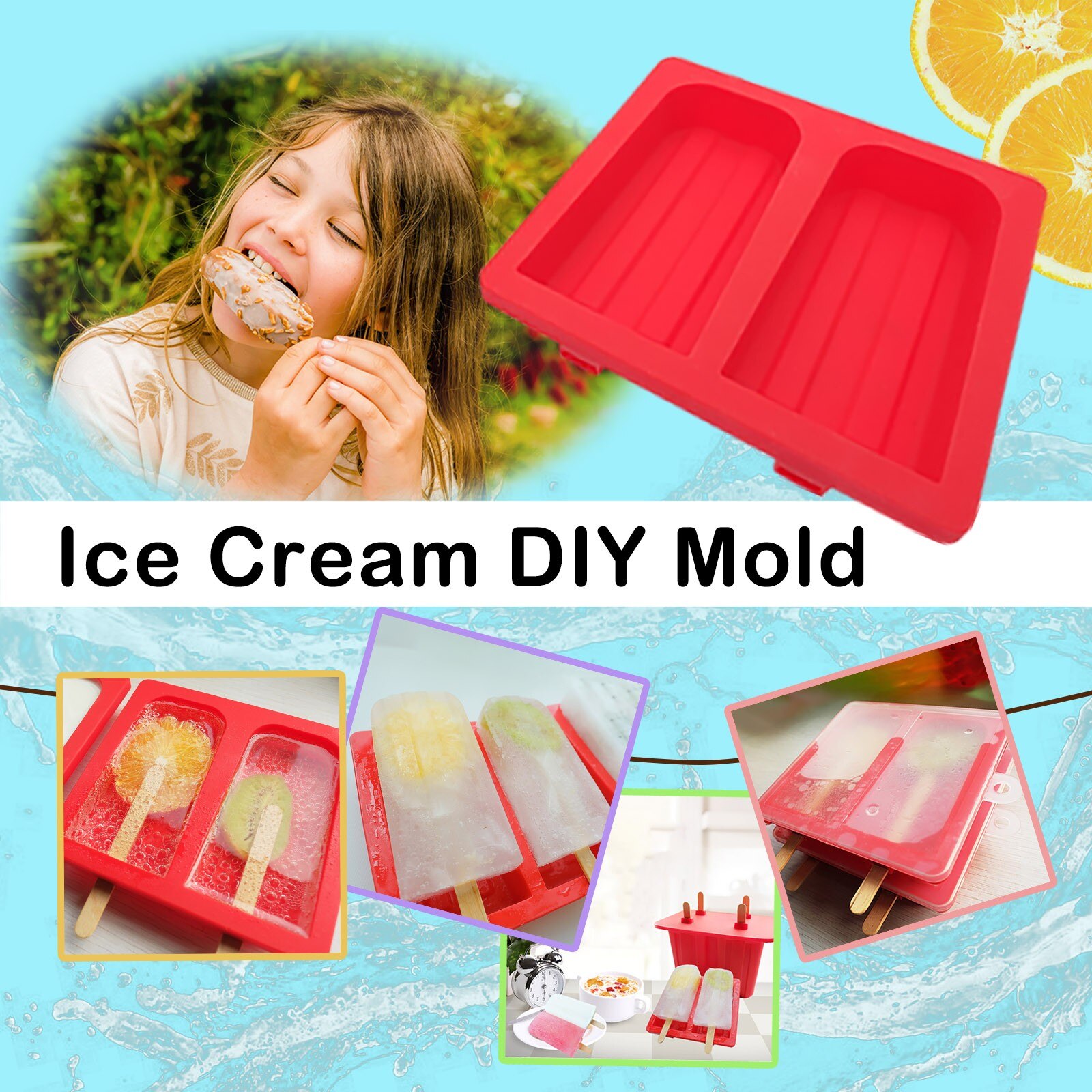 Handmade DIY Silicone Ice Cream Mold Making Ice Bo... – Vicedeal