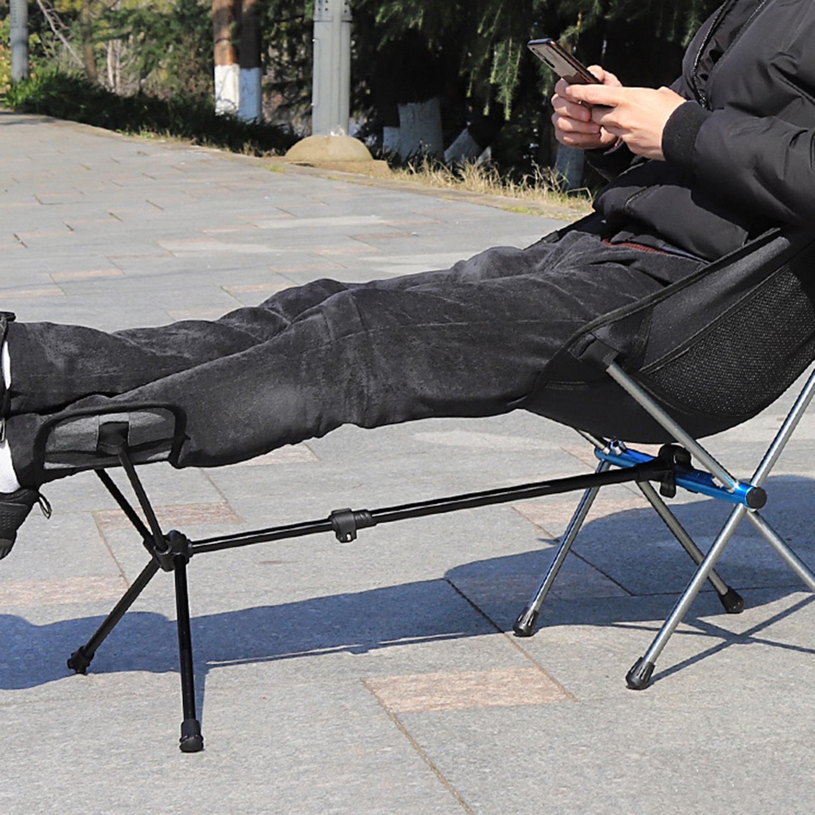 Outdoor Portable Folding Chair Footrest Recliner F... – Grandado
