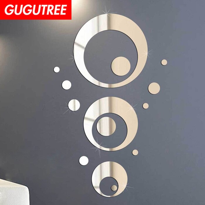 Versieren 3D Ronde Kunst Muur Spiegel Sticker Deco... – Grandado