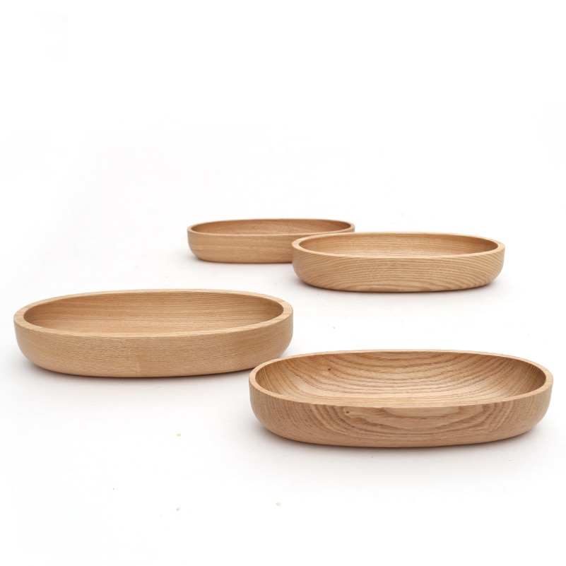 Wooden macaron tray ash mangosteen nut plate solid... – Grandado