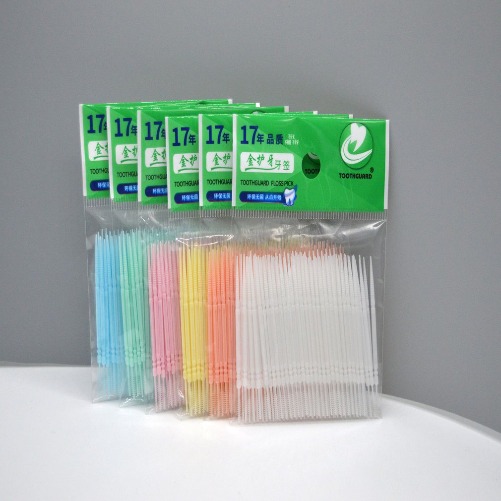 100PC Disposable Double Head Plastic Tooth Floss H... – Vicedeal