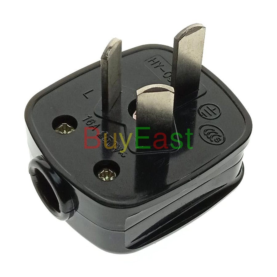 China 16A Male Main Power Plug AC100~250V 16A Blac... – Grandado