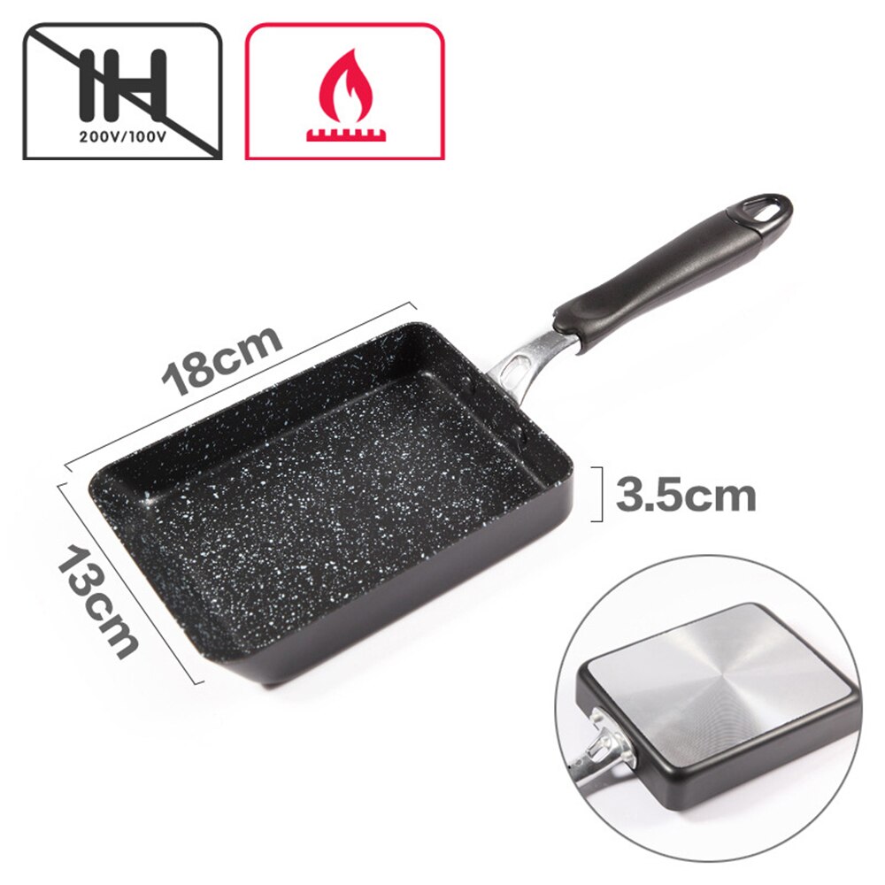Non-stick Frying Pan Smokeless pot Egg Pizza squar... – Grandado