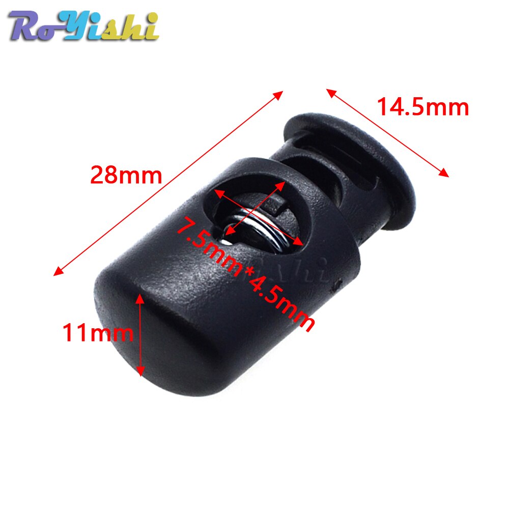 100pcs/pack Cord Lock Stopper Plastic Barrel Sprin... – Grandado