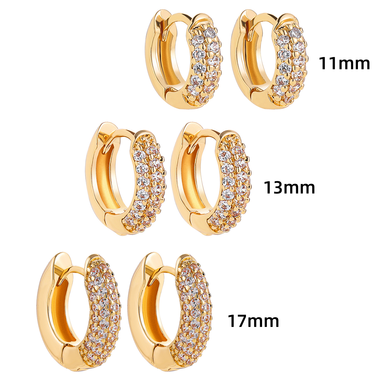 3pair/set Classic Small Circle Hoop Earrings for W... – Grandado