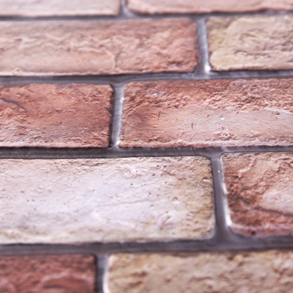 3d Stereo Tile Stickers Red Brick Self-Adhesive Wa... – Grandado
