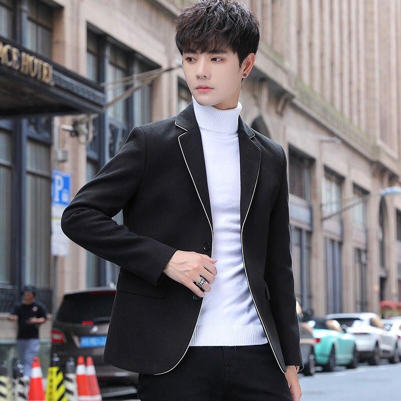 Men Suit Top Korean Suit Mens Slim Fit Blazer Busi... – Grandado