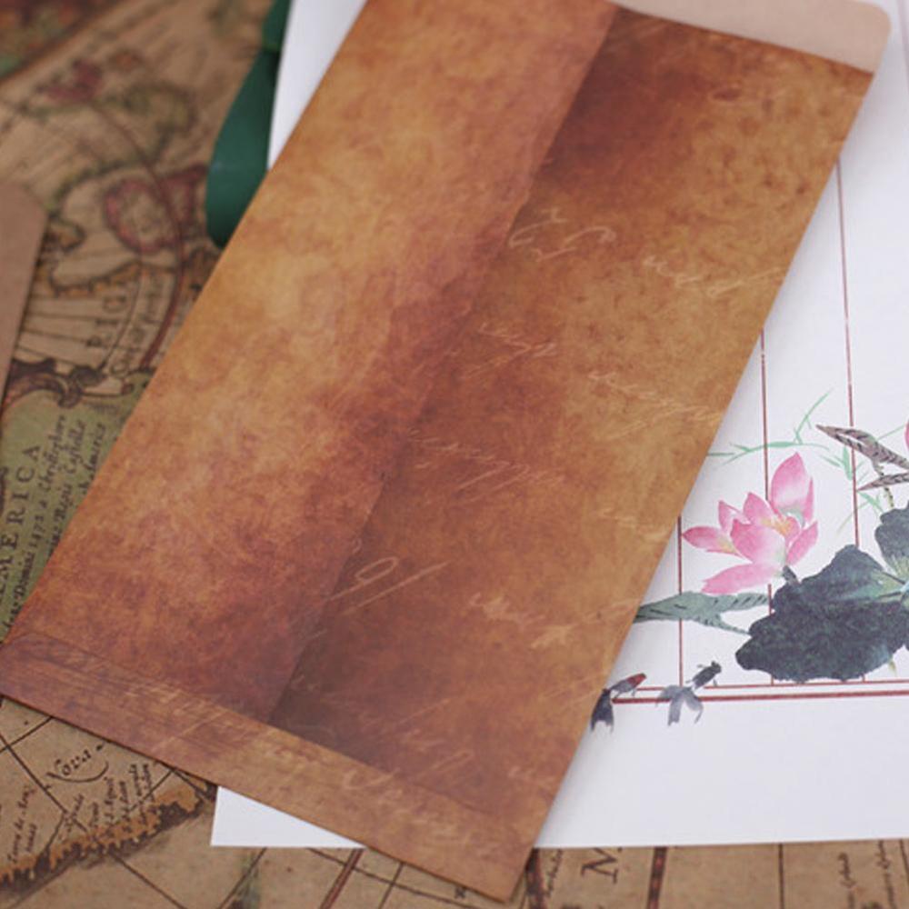 VIVIDCRAFT 1pcs Vintage Envelope Kraft Paper Envel... – Grandado