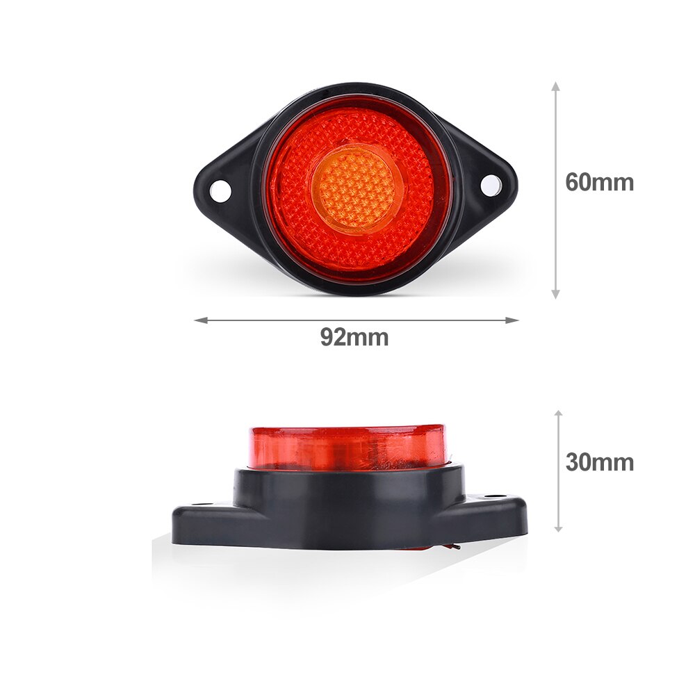 Round Red 8LED 24V Trailer Truck lights Clearance ... – Grandado