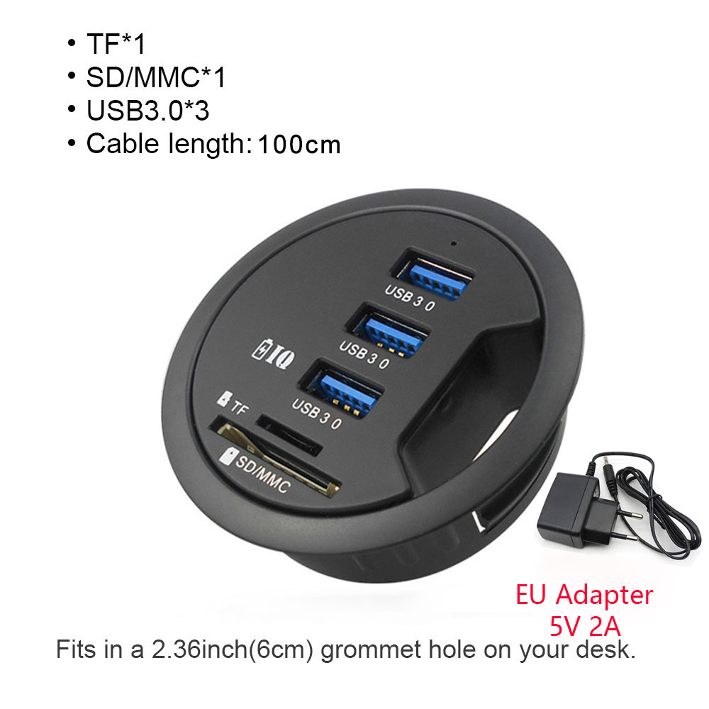 USB HUB Mount In Desk HUBs USB 3.0/2.0 HUB With SD... – Grandado