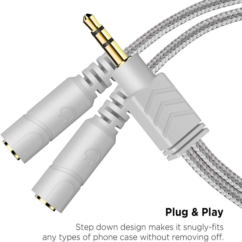 Hoofdtelefoon Splitter, 3.5Mm Splitter Kabel Voor ... – Grandado