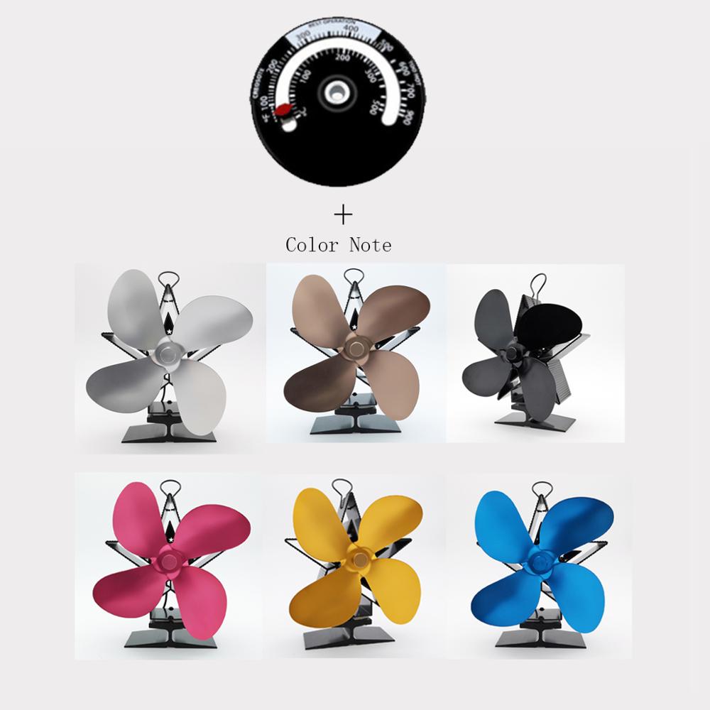 Metal Fireplace Fan 4 Blades Heat Powered Stove Fa... – Vicedeal