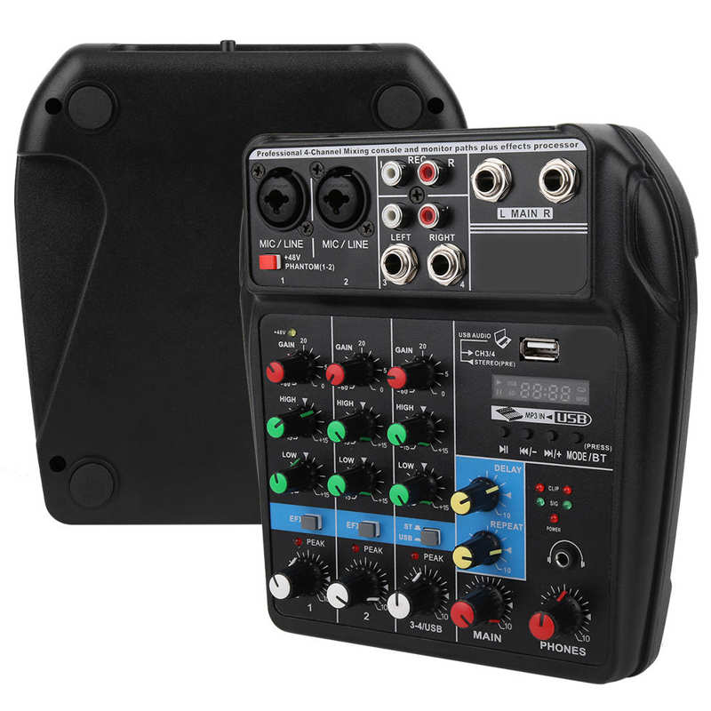 4 Channel Music Console Mixer Sound Mixing for Blu... – Grandado