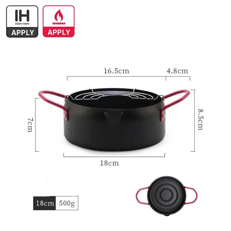 Japanse Stijl Tempura Friteuse Huishoudelijke Mini... – Vicedeal