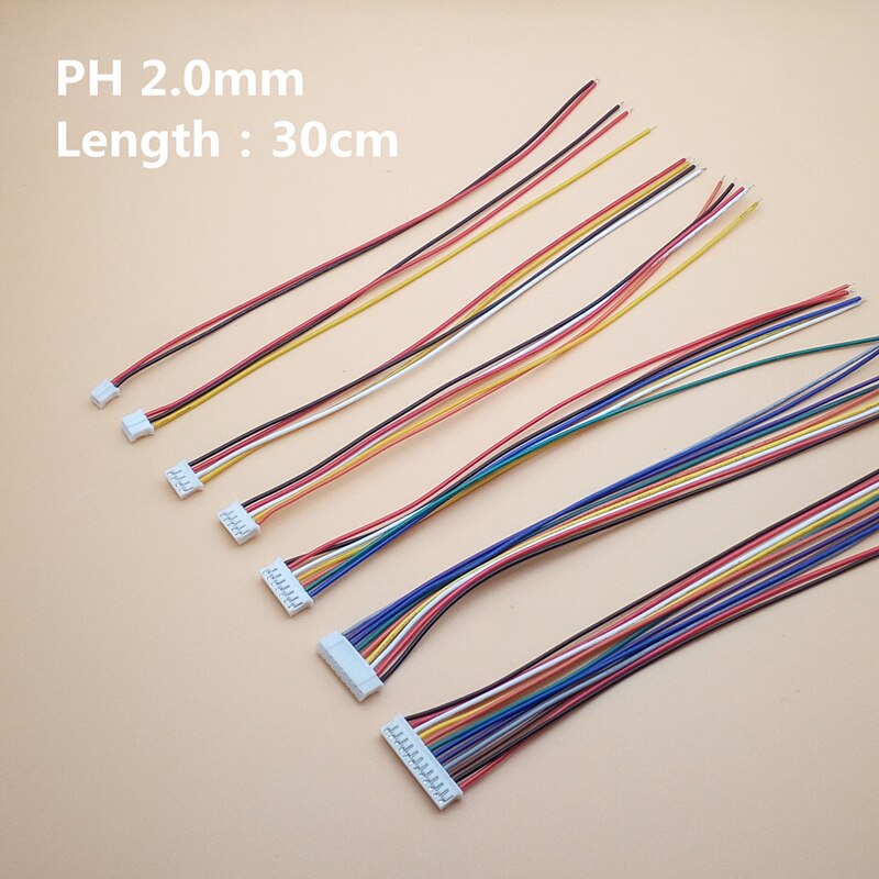 20pcs/lot JST PH 2.0 2/3/4/5/6/7/8/9/10 Pin Pitch ... – Vicedeal