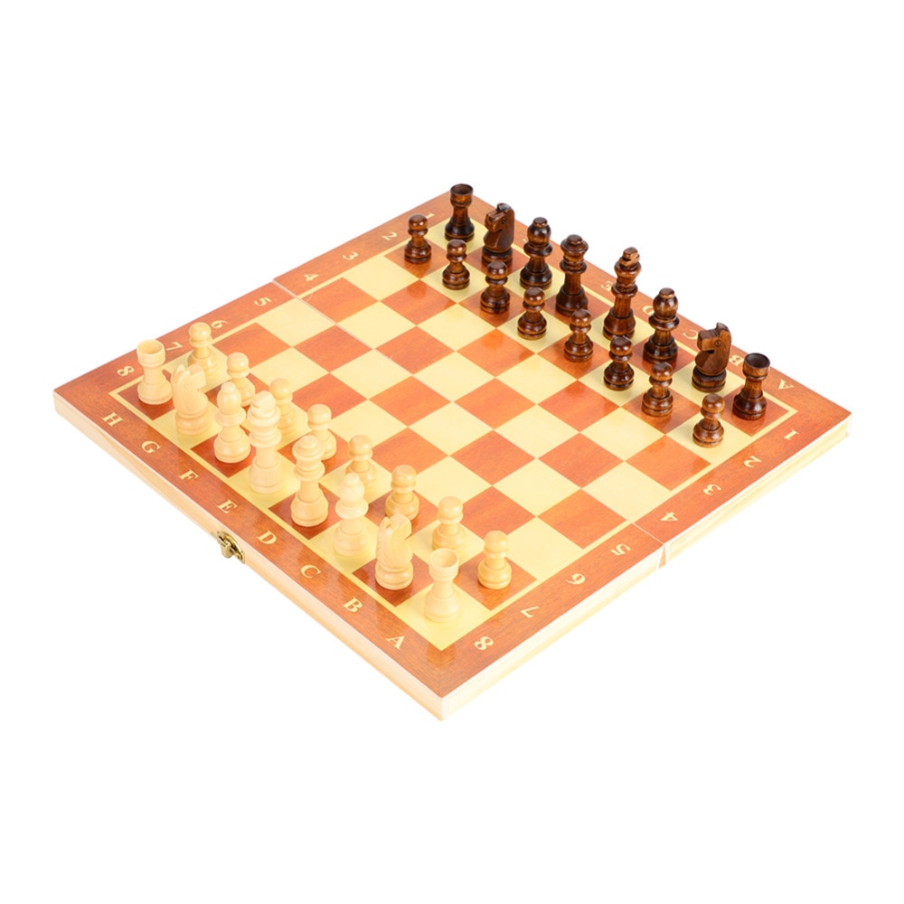 Chess Game Table Portable Wooden Chessboard Foldin... – Vicedeal
