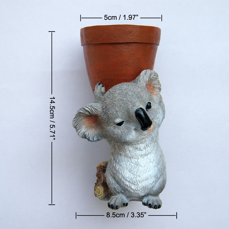 Hars Desktop Koala Bloempot Decoratieve Hars Koala... – Grandado