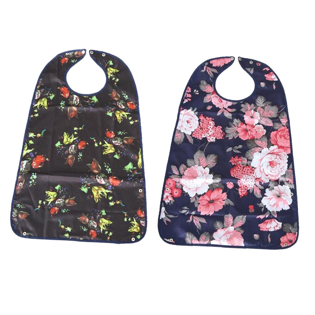 Pack of 2 Reusable Adult Eating Bibs Terry Cloth D... – Vicedeal