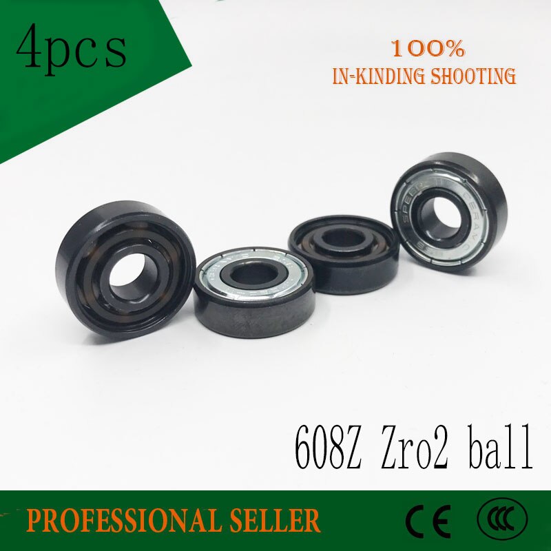 4pcs 608 Zro2 Hybrid Ceramic 608 Inline Skate Bear... – Grandado