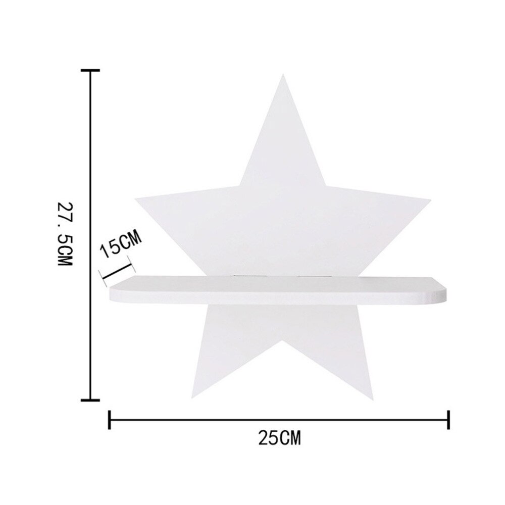 Wooden Wall Shelf Star Shape Storage Rack Pentagra... – Vicedeal