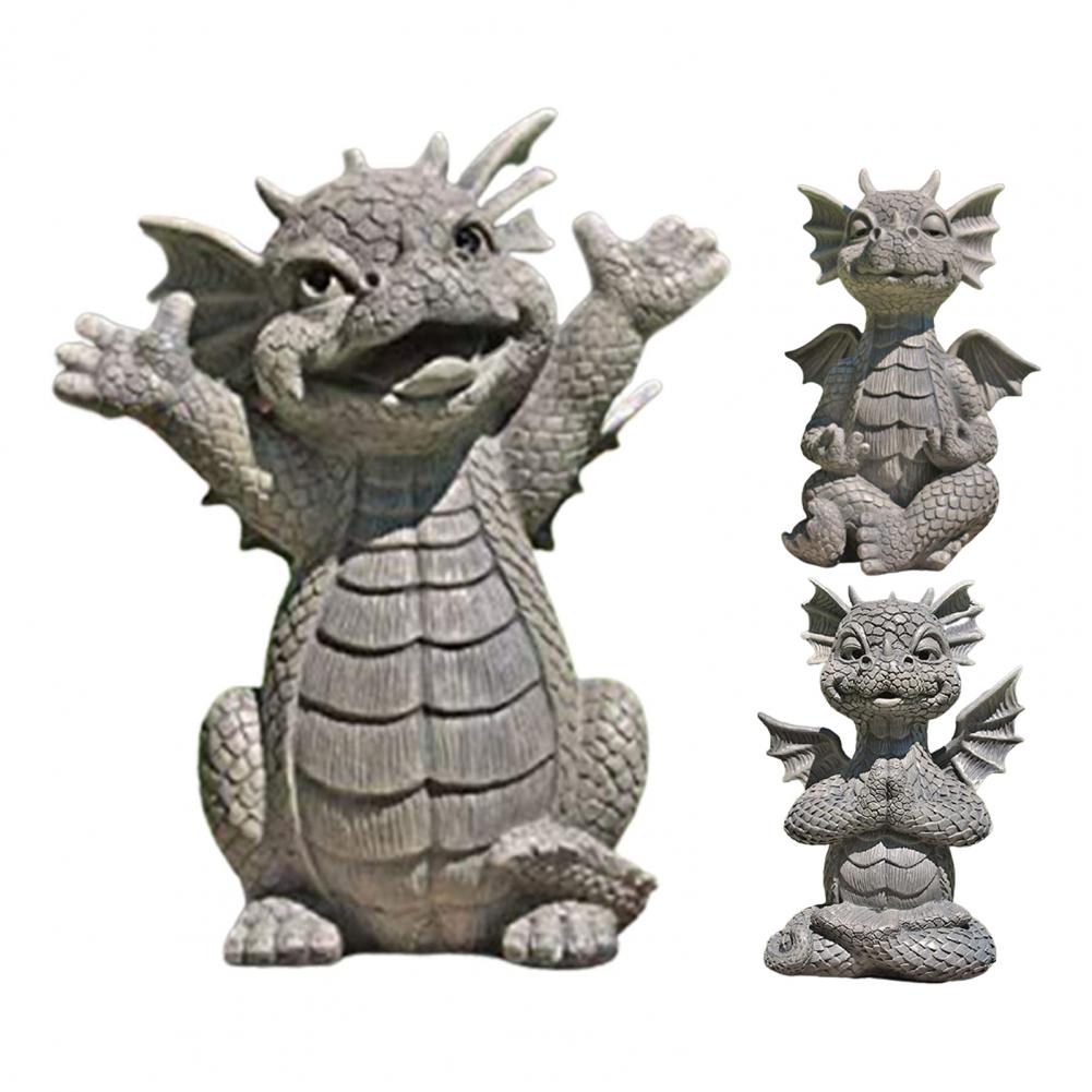 Hars Tuin Standbeeld Model Duurzaam Dragon Vorm Br... – Grandado