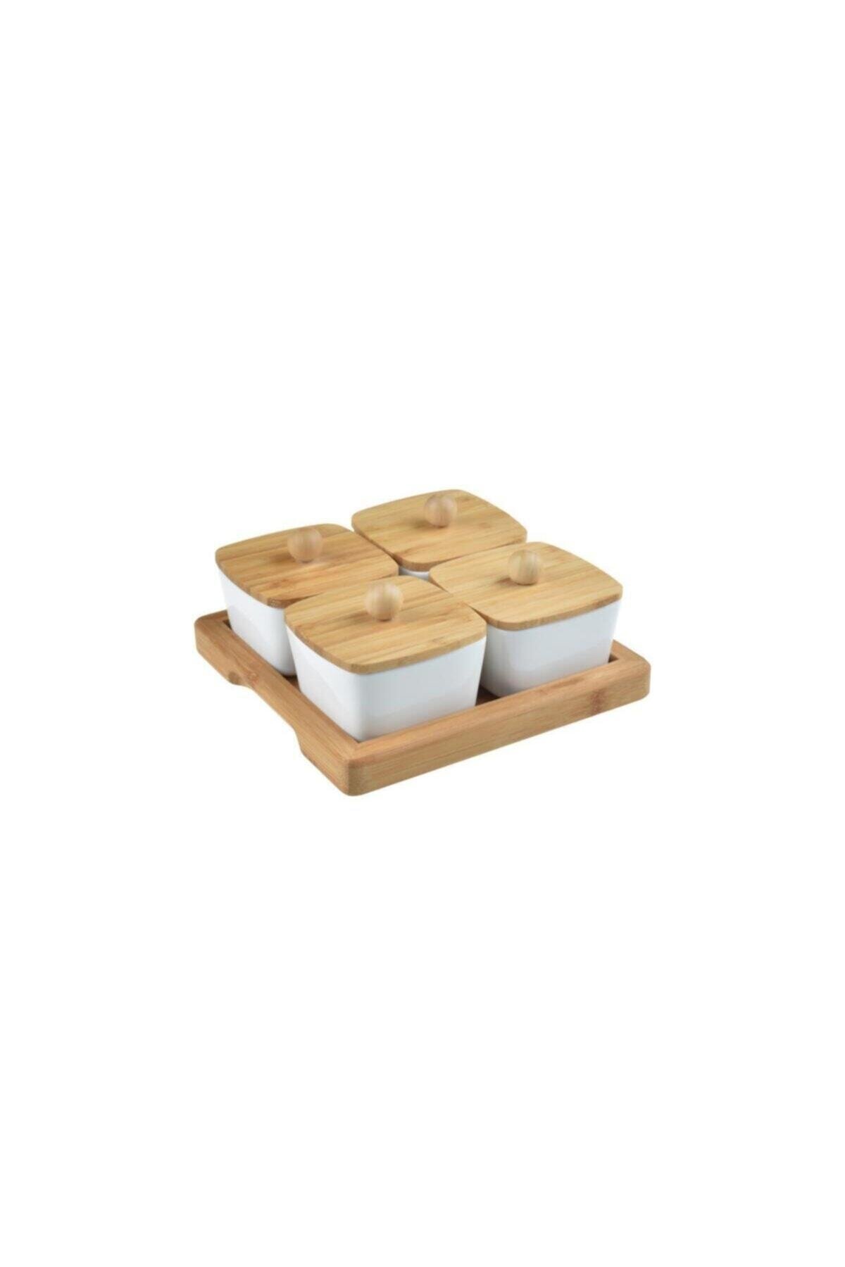 9 Pcs Ontbijt Set Bamboe Deksel Keuken Organizer S... – Grandado