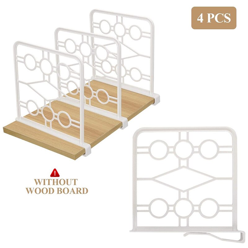 4 Pack Kast Plank Verdelers-Unbreakable Plastic Or... – Grandado