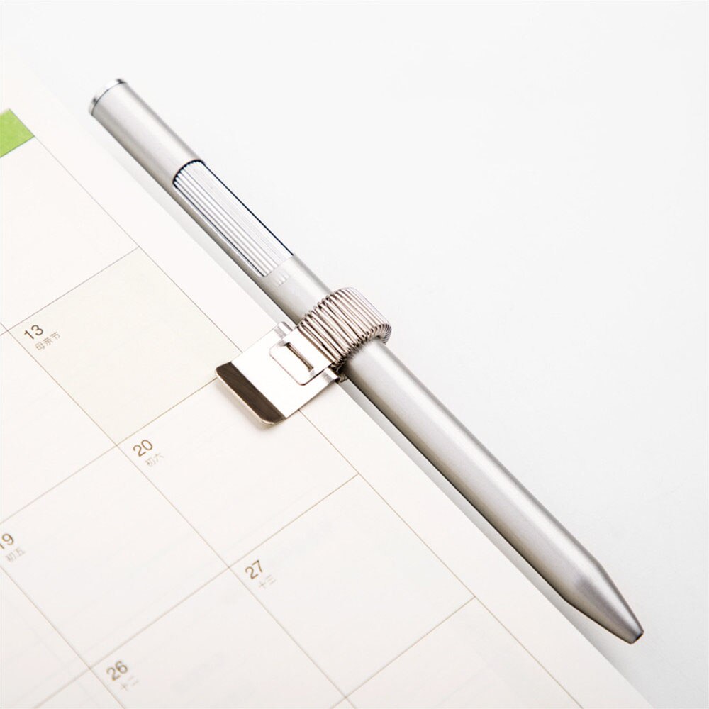 1pc Silver Color Spring Pen Holder Diary Notebook ... – Grandado