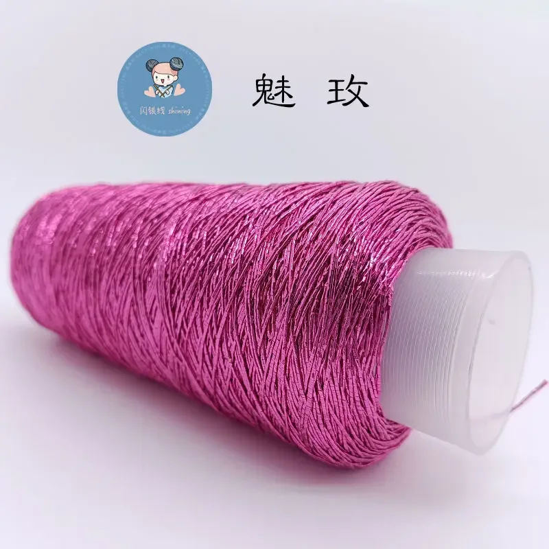 1MM Silver Crochet Yarn Sparkling Colourful Metall... – Grandado