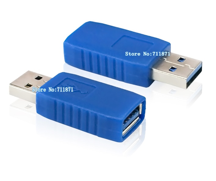 Blue Male Female USB3.0 Adapter Connector 180 degr... – Vicedeal