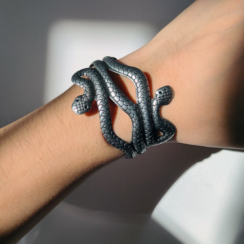 Snake Bangle Voor Vrouwen Mannen Metal Gothic Armb... – Vicedeal