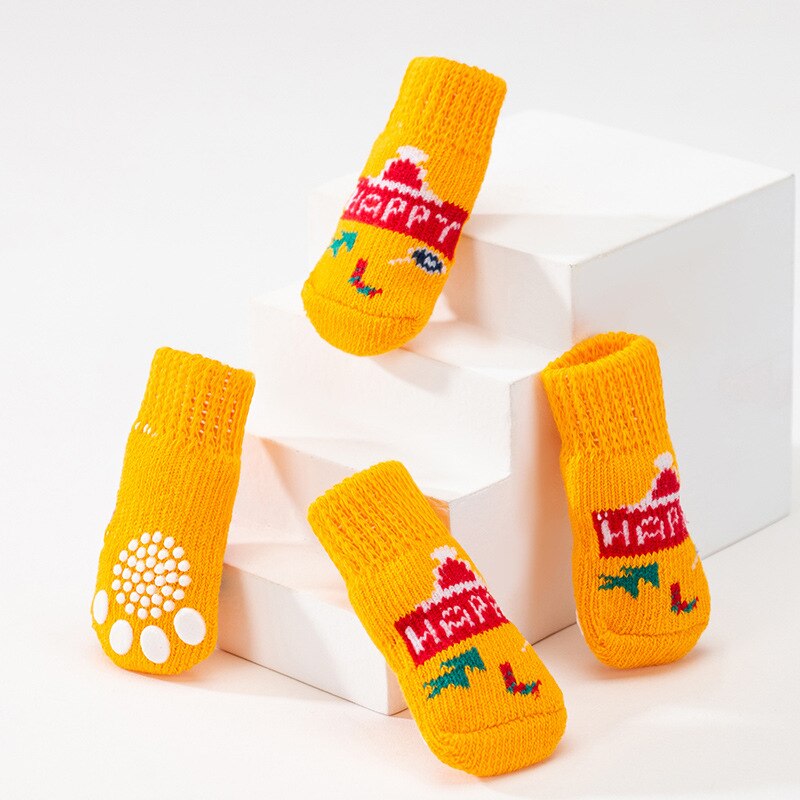 4pcs/Set Cute Puppy Dog Socks Cartoon Anti Slip Kn... – Grandado