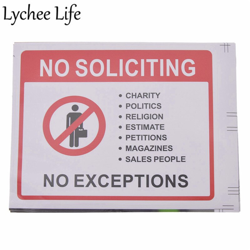 2pcs No Soliciting Sign Sticker Waterproof Letter ... – Grandado
