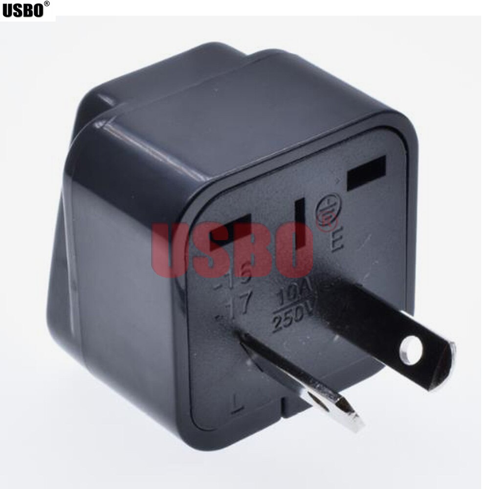 Black white 2 pin 10A 250V Australia Zealand trave... – Grandado