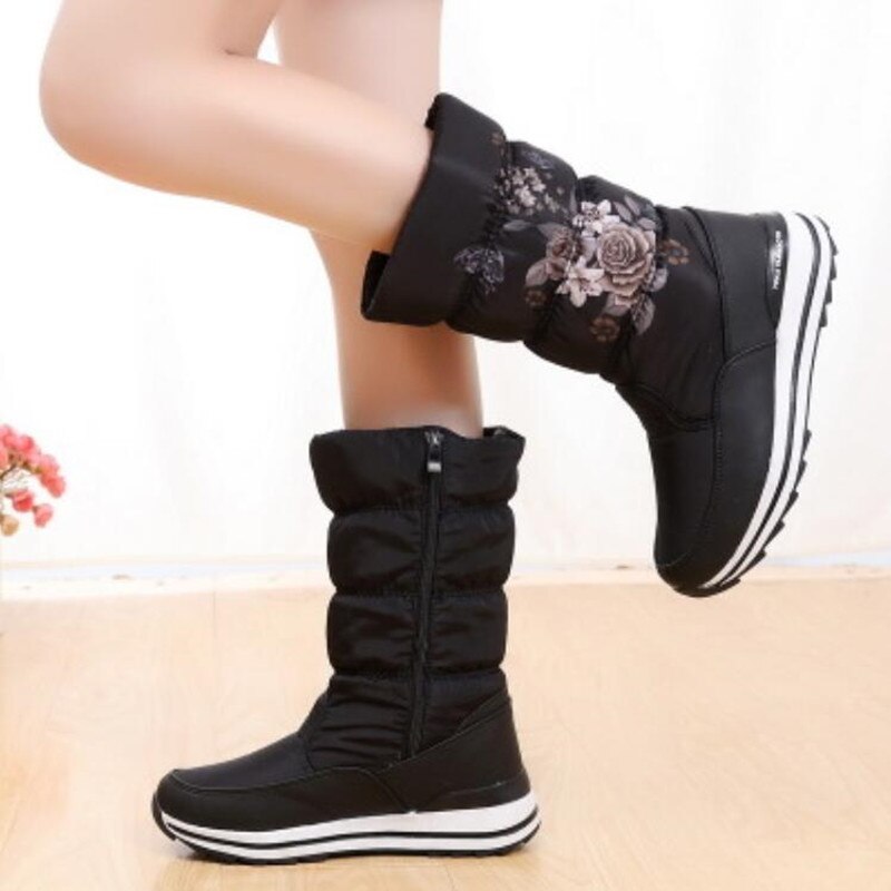 Classic Women Winter Boots Women Mid-Calf Snow Boo... – Grandado